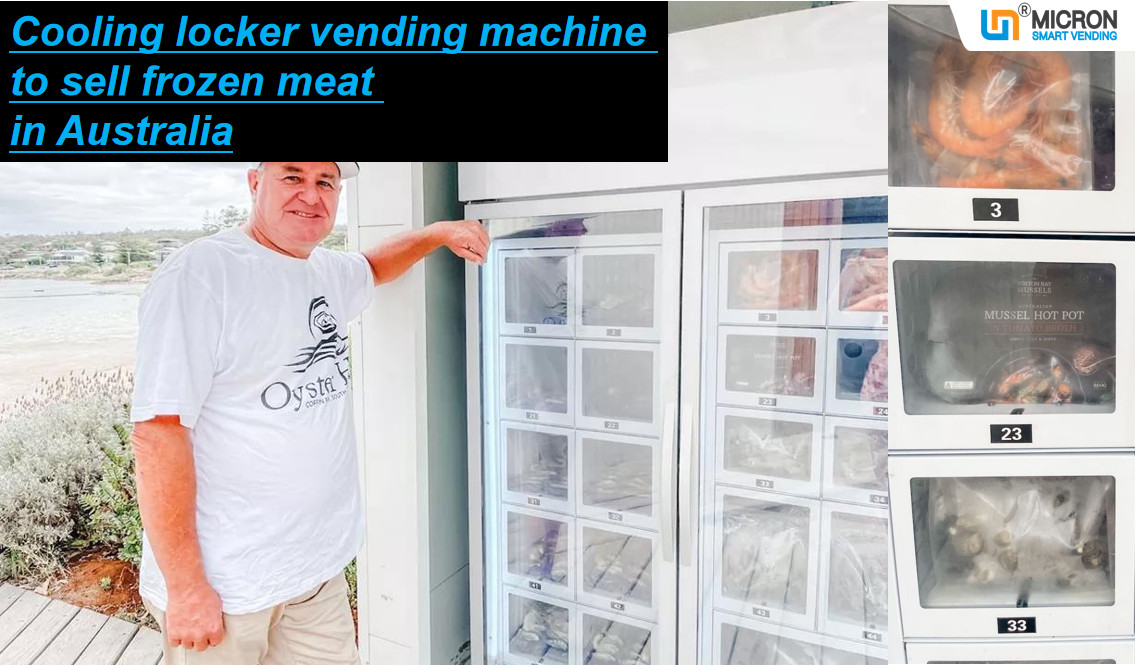 Micron frozen meat food vending machine in Australia cooling locker ...