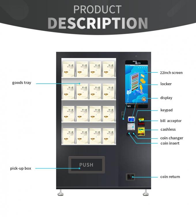 337-662 Capacity Automated Book / Magazine Vending Machine For Walking ...