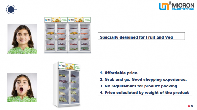 Weight Sense Vegetables Vending Machine Double Door Creadit Card ...