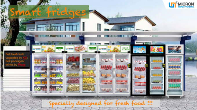 Smart Fridge grab and go Vending Machine With Electrical Lock card ...