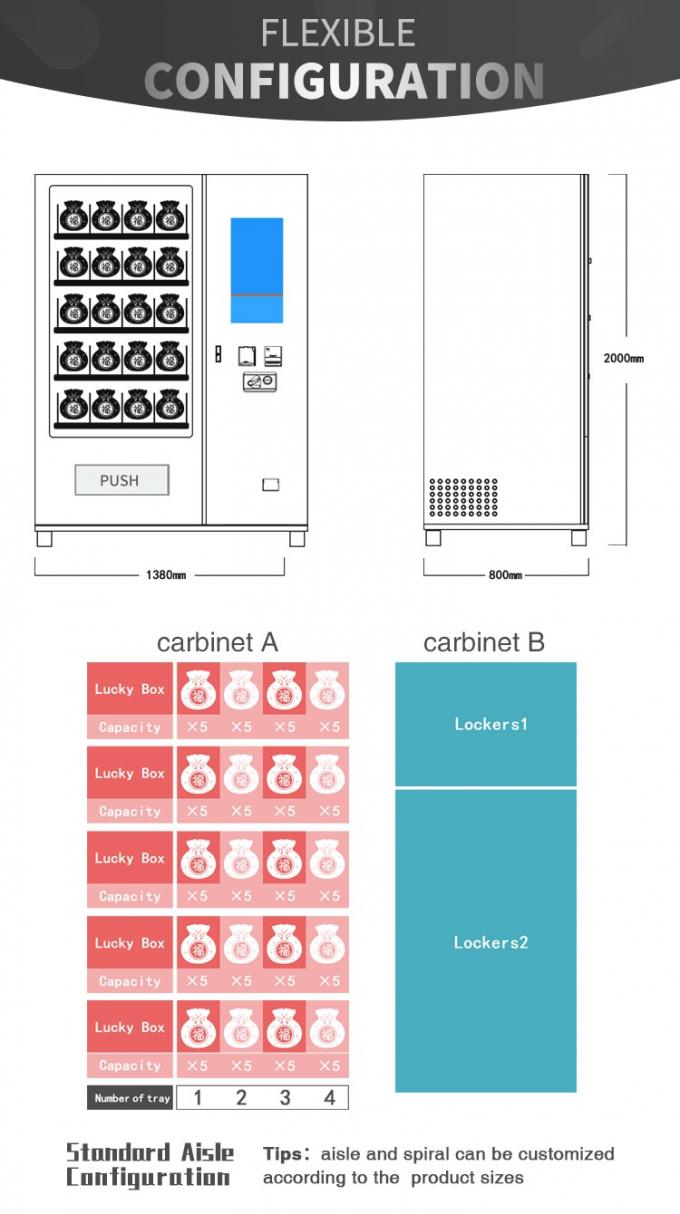 Lucky Box Gift Smart Self Service Vending Machines With 22 Inch Touch ...
