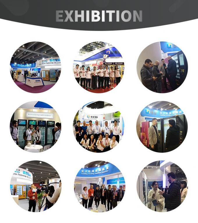 Bagged Rice Conveyor Vending Machine With LED Lighting Adjustable Height