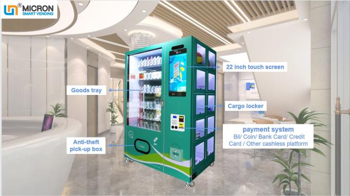 Combo Vending Machine With Locker Snack Food PPE products Vending ...