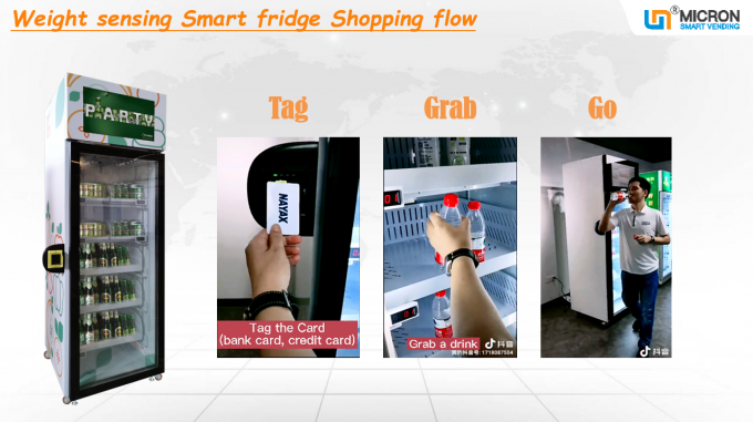 Smart Fridge grab and go Vending Machine With Electrical Lock card ...