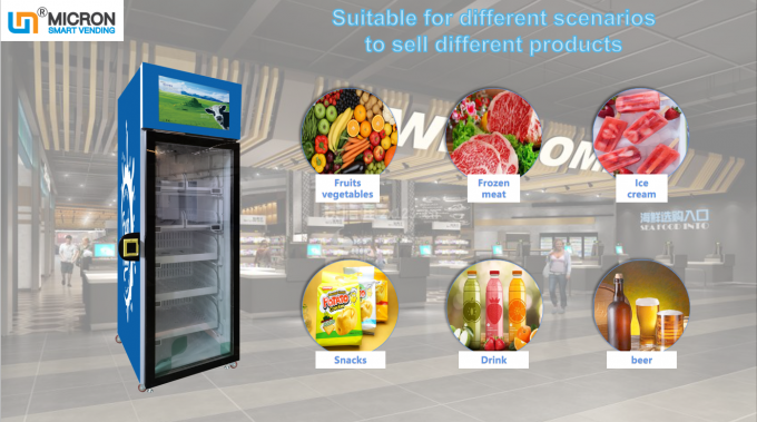 Smart Fridge grab and go Vending Machine With Electrical Lock card ...