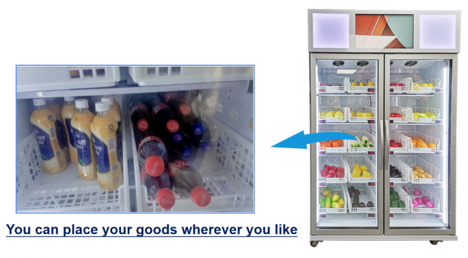 Card Reader Payment System Smart Fridge Vending Machine For Sanck And ...