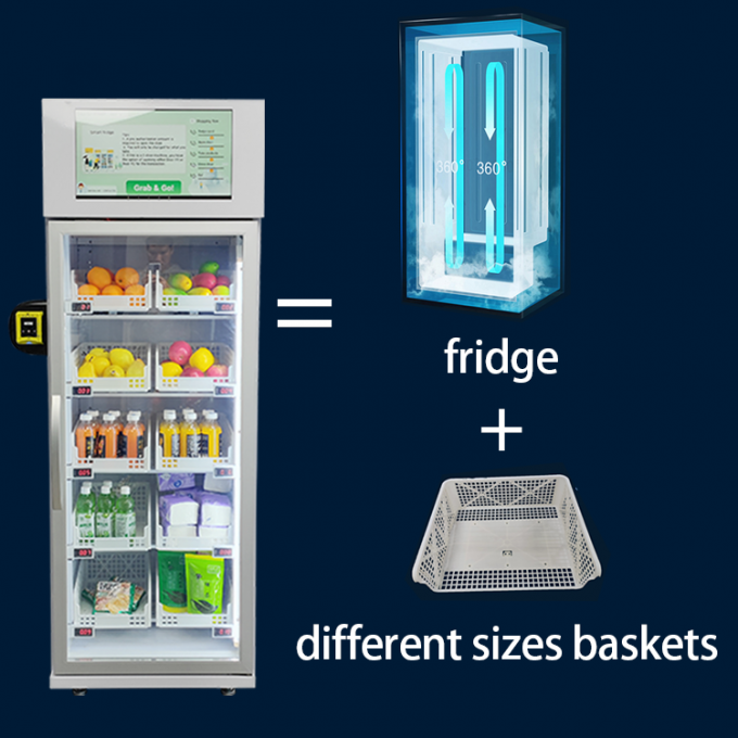 240V Smart Fridge Vending Machine Glass Bottle Cold Drink Grab N Go Fridge