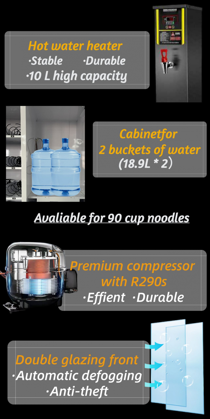 Instant Cup Noodles Snack Food Ramen Vending Machine With Hot Water ... Instant Cup Noodles Snack Food Ramen Vending Machine With Hot Water ...