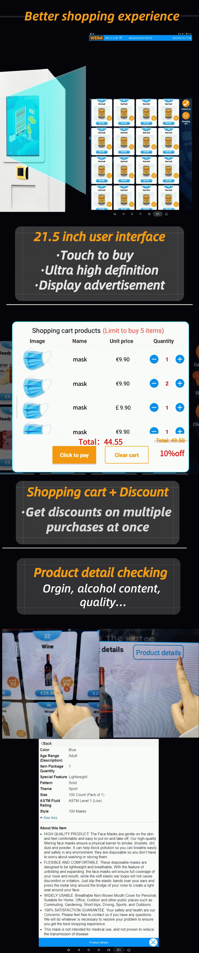 Mask Vending Machines For Subway Station Hotel Automatic Mask Dispenser