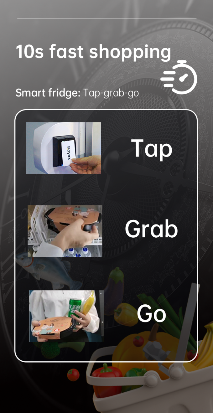 240V Smart Fridge for snack cold drink Vending Machine with nayax card ...