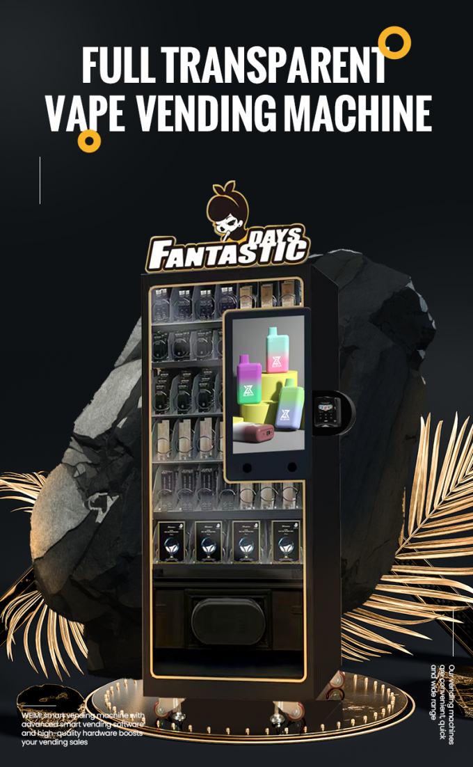 300 Capacity Floor Standing Vending Machine With Full Glass Door