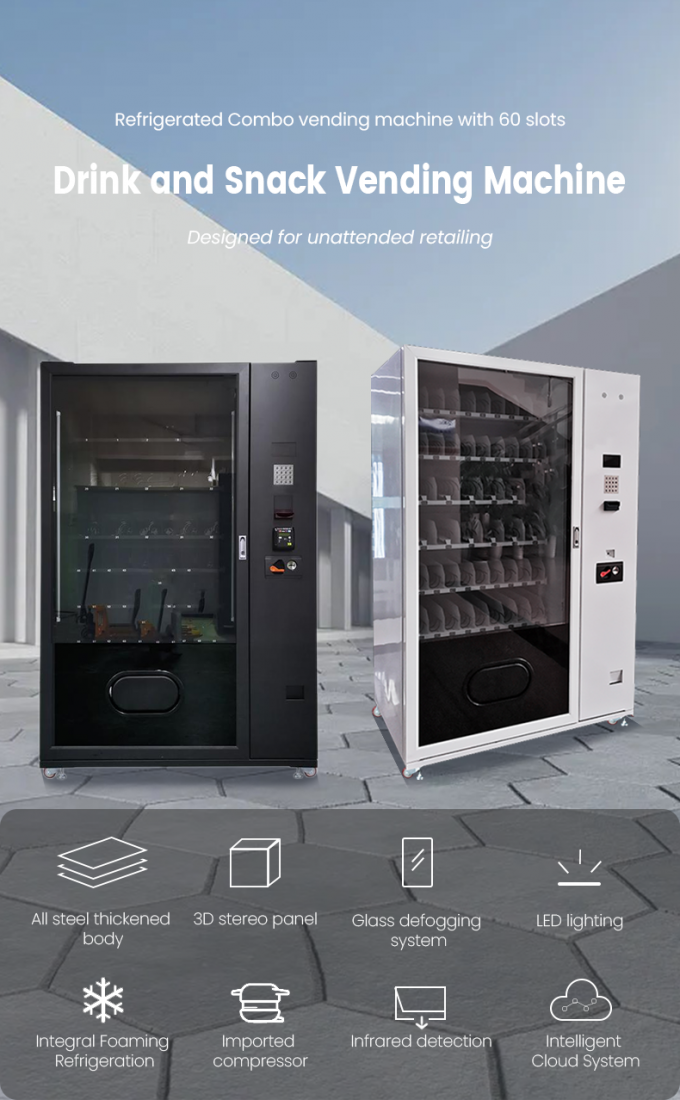 High Security Normal Keypad Cold Soda Drinks Snack Vending Machine with ...