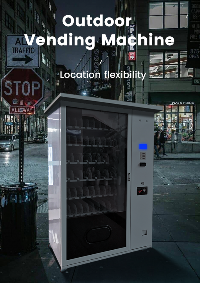 Outdoor Area Outsider Vending Machine With Rain Shelter Snacks Drinks Vending Machine