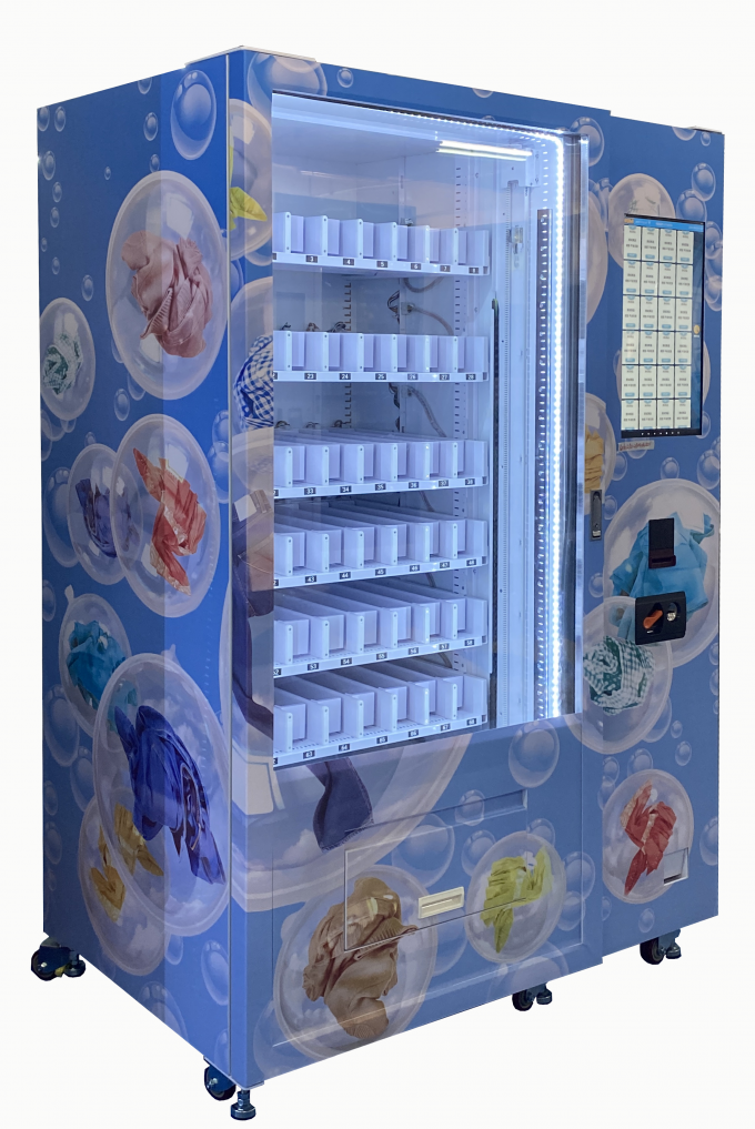 Laundry soap vending machines in 24/7 laundromats