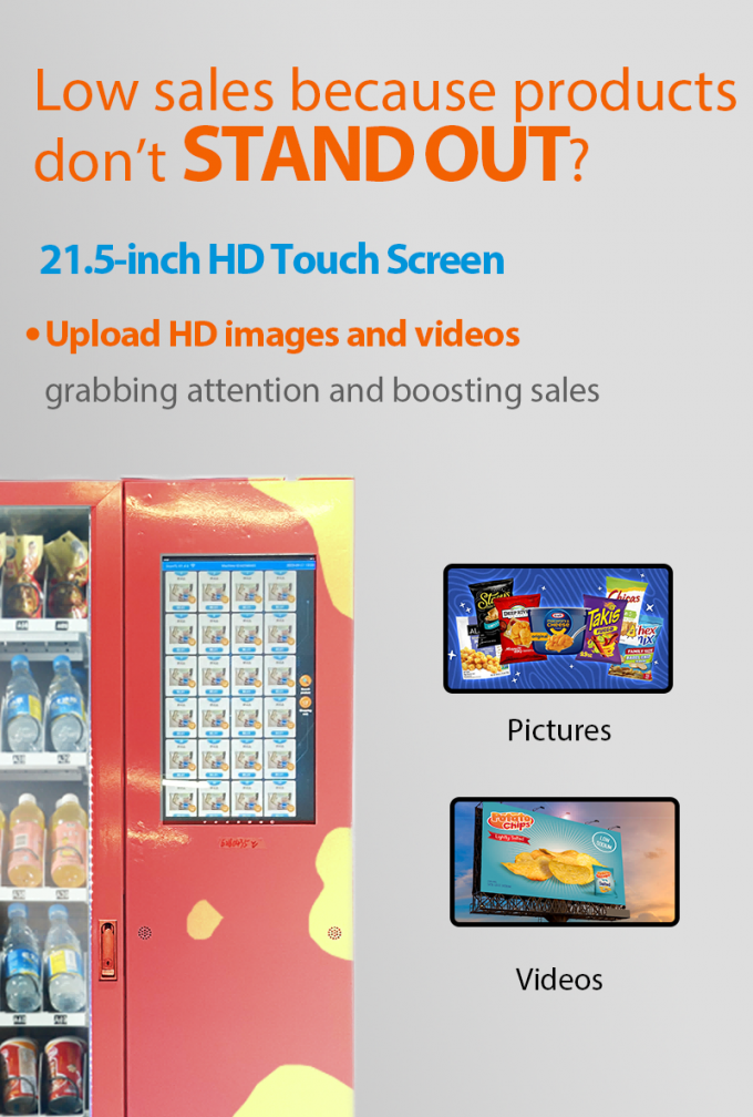 Unmanned Retail Convenience Stores Snack Food Vending Machine With ...