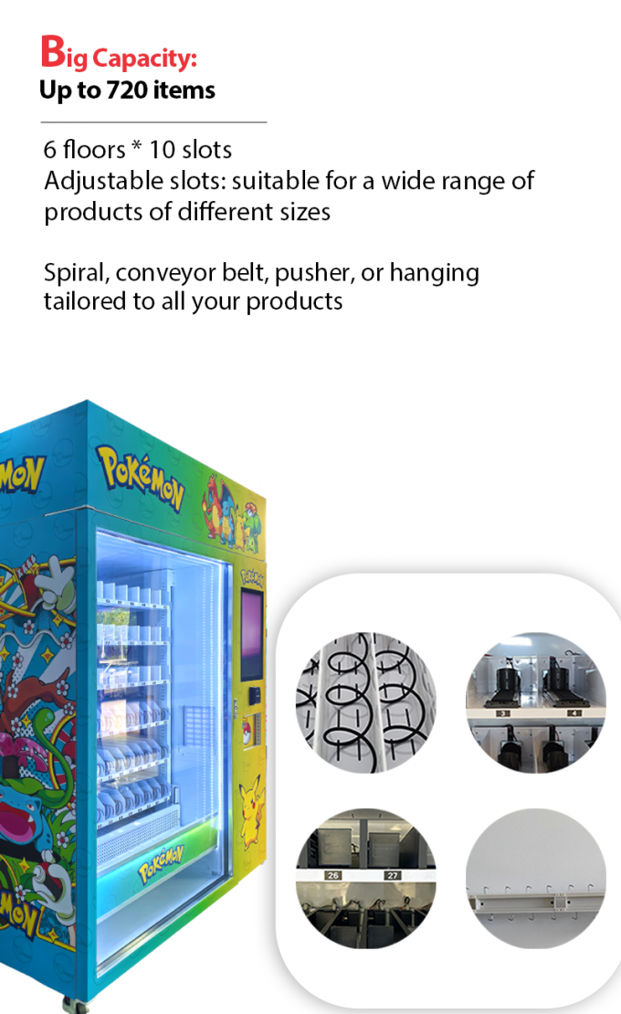 TCG Pokemon Vending Machine with Touch Screen & Elevator