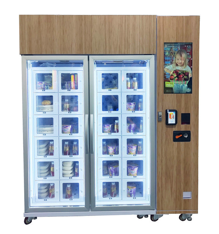 Customized 22 inch touch screen cooling locker vending machine for egg ...