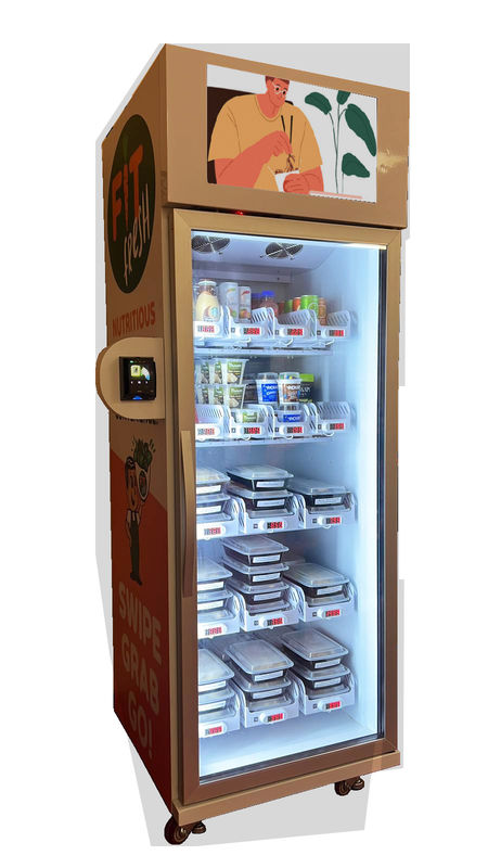 240V Smart Fridge for snack cold drink Vending Machine with nayax card ...