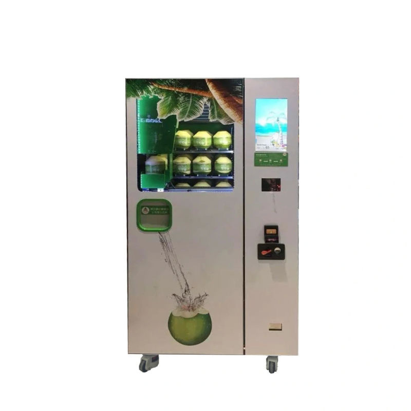 Fresh Coconut Vending Machine With Robot Arm Dispensing Easy To Open ...