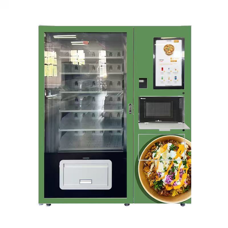 Convenient Fast Food Vending Machine With Built-In Microwave Oven for ...
