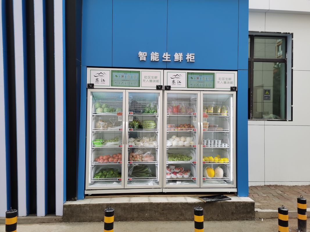 Weight Sense Vegetables Vending Machine Double Door Creadit Card ...