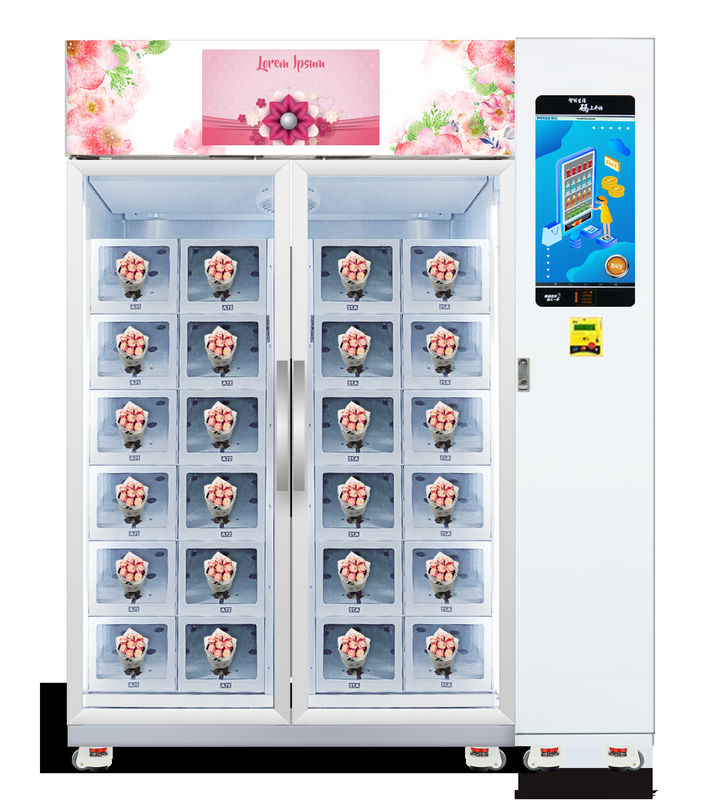 22 Inch Touch Screen Flower Vending Machine With Refrigerator Cooling ...