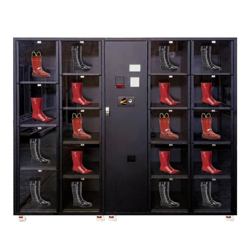 double deck toughened glass door shoe locker vending machine with smart ...