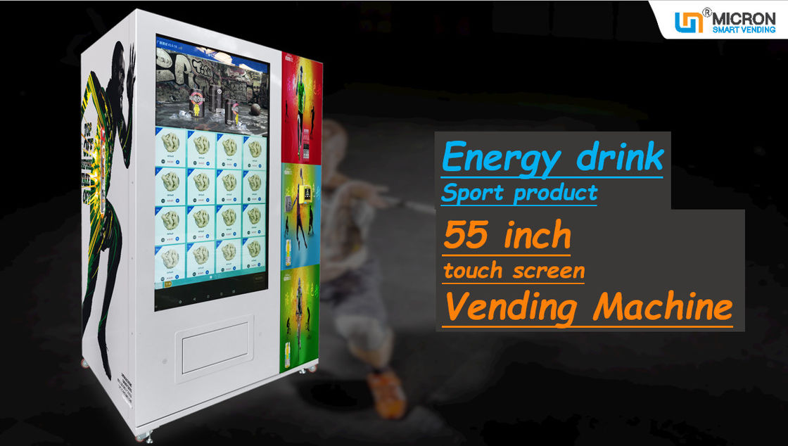 Metal 22 Inch Touch Screen Drink Vending Machine For Gym Bank School ...