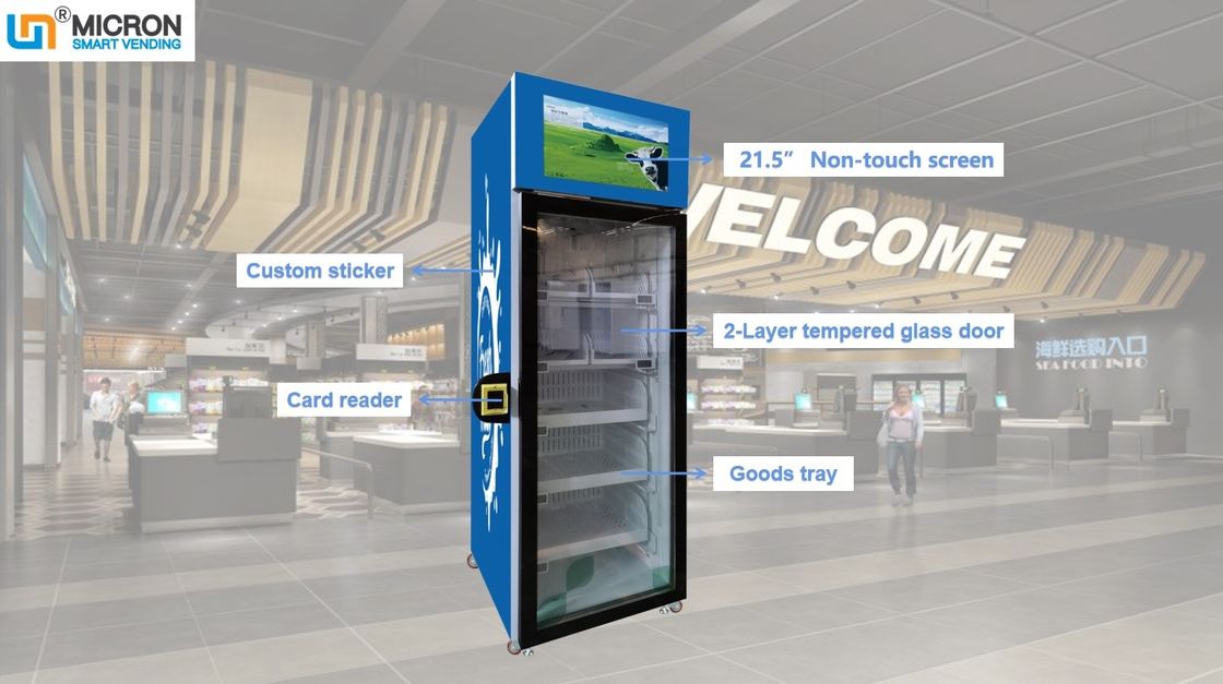Micron smart vending Fresh food Smart Fridge Vending Machine With card ...