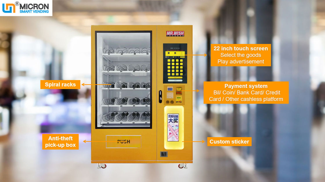LED lighting lucky vending machine with cashless payment systems, large ...