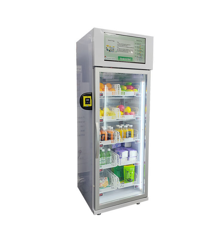 Egg Fresh Fruit Grab N Go Smart Fridge Vending Machine With Card Reader