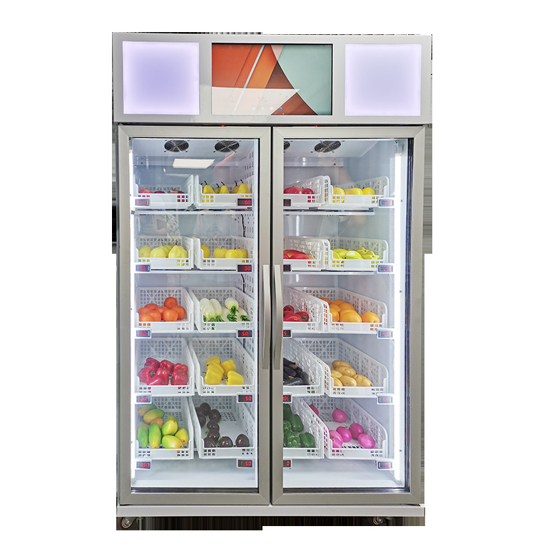 smart fridge vending machine with smart system sale vegetable fruit ...