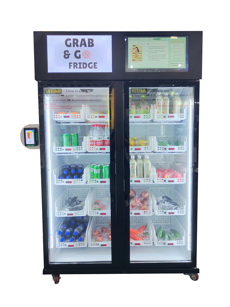 For European market smart fridge vending machine to sell snack drink ...