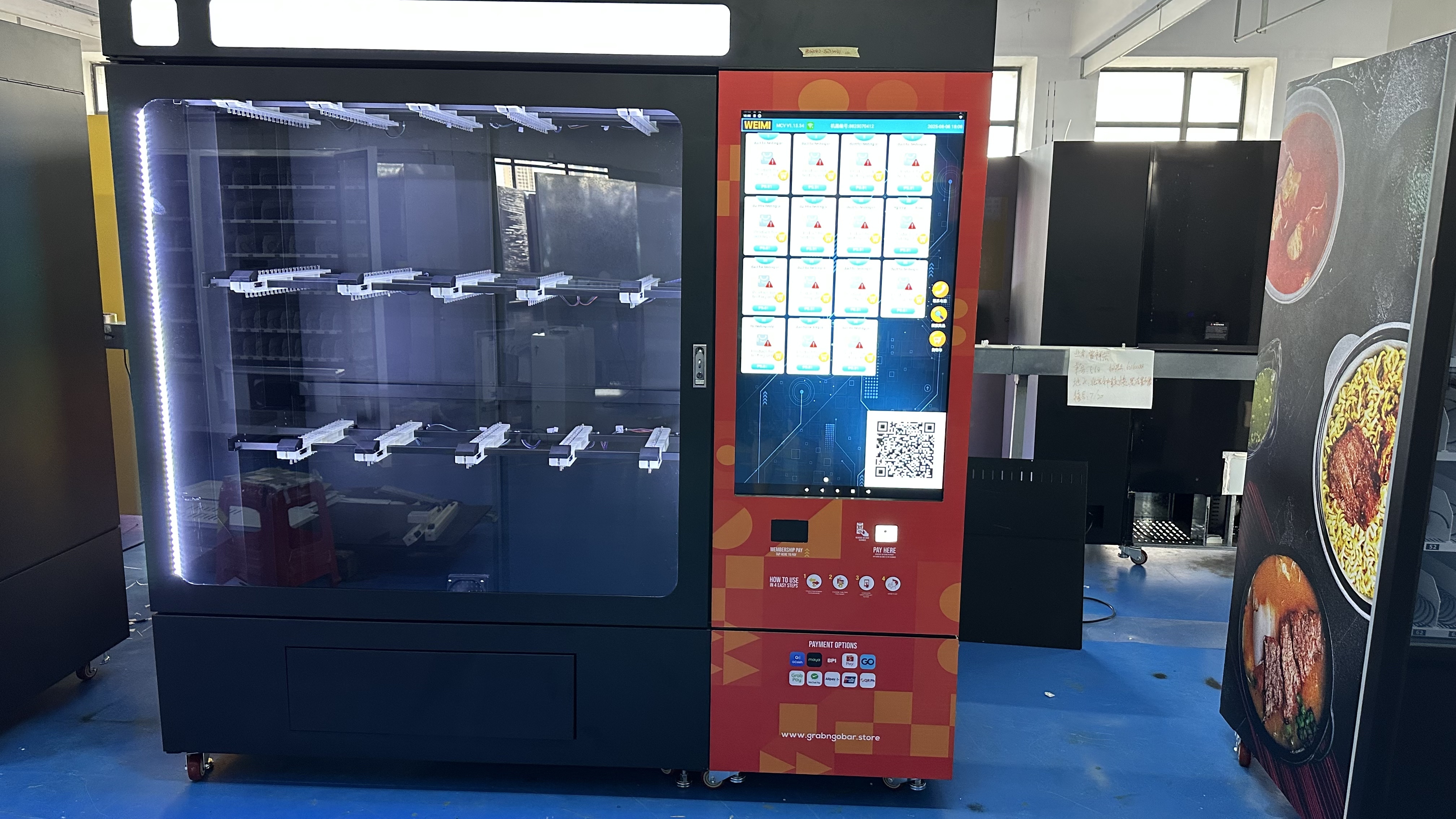 Automated Clothes Vending Machine with 43-inch Touchscreen