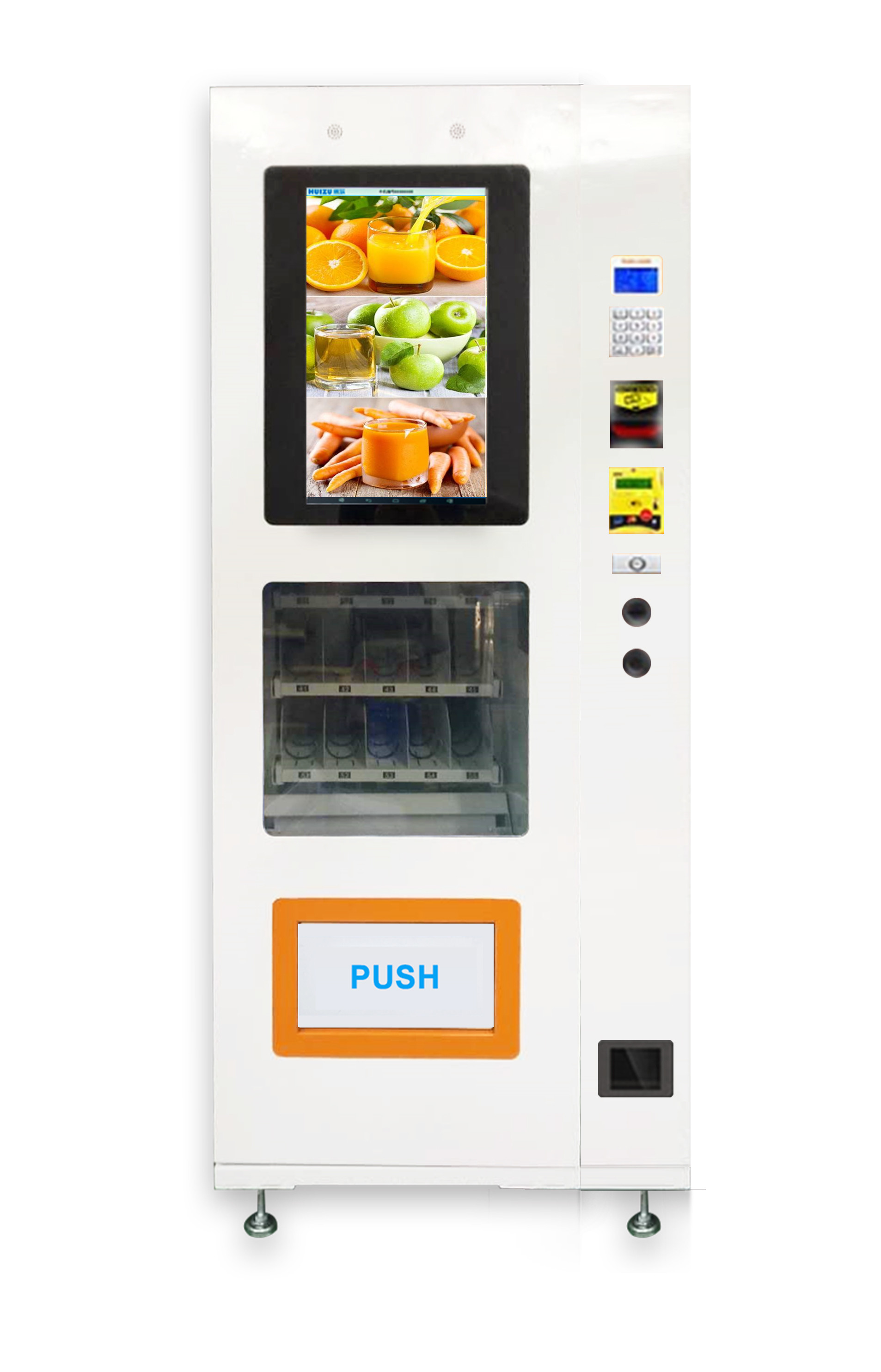 Snack Foods Cashless Vending Machine With Touchscreen, Spiral, Conveyor ...