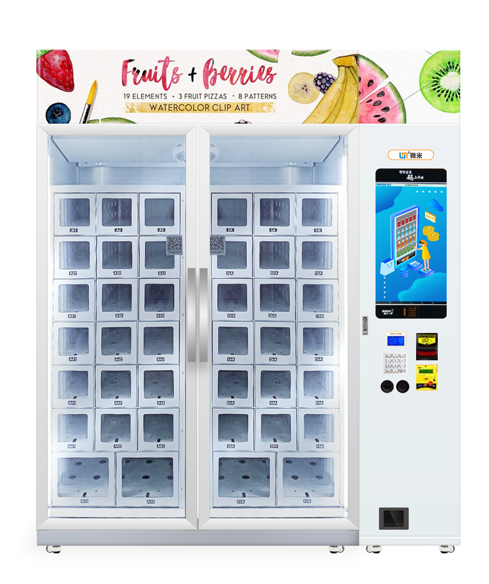 8 In 1 Large Vending Machines For Supermarkets, Communities, Shopping ...