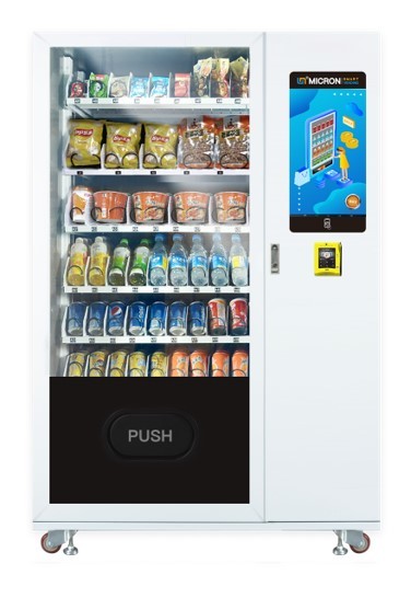 Hot selling 22 inch touch screen snack drink vending machine with ...