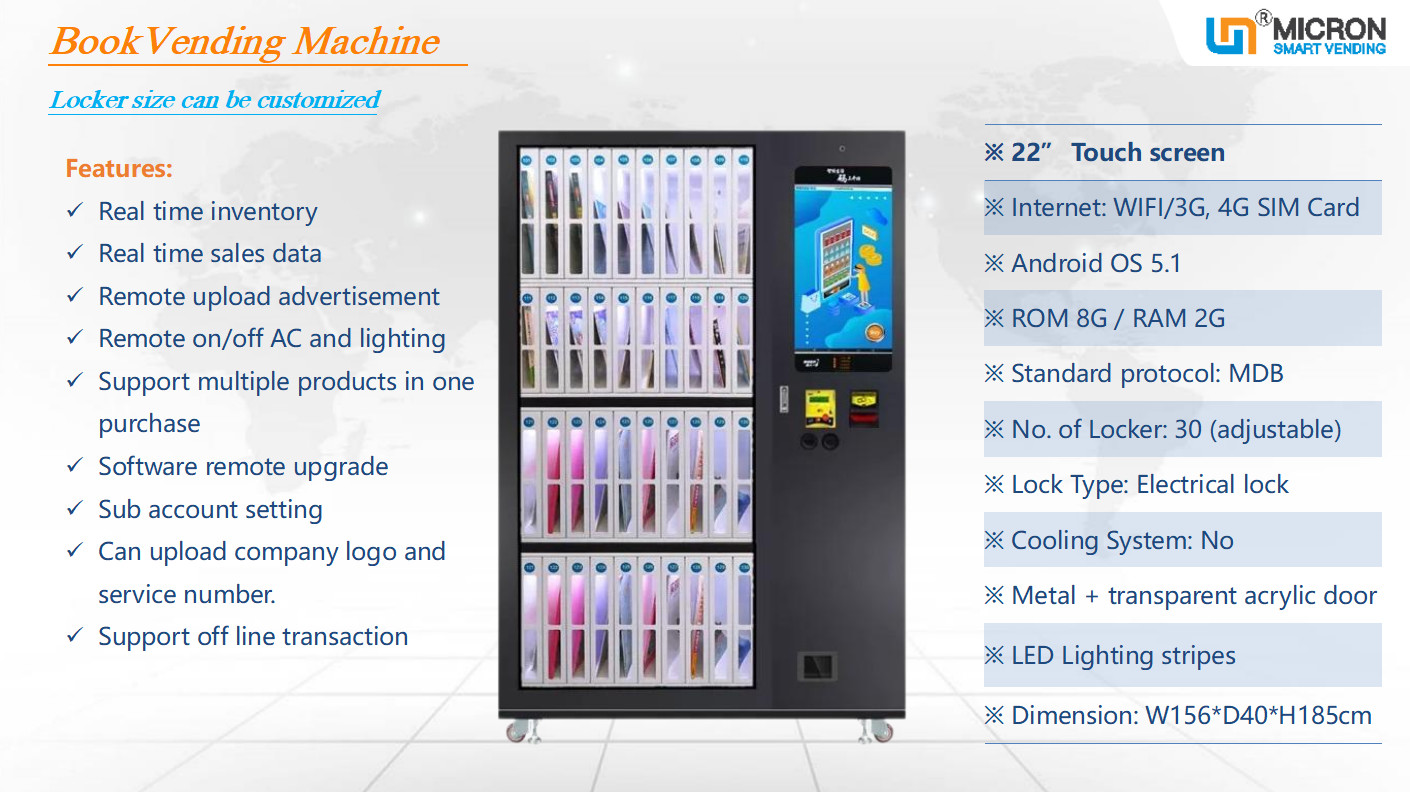 Custom locker racket book vending machine smart telemetric system with ...