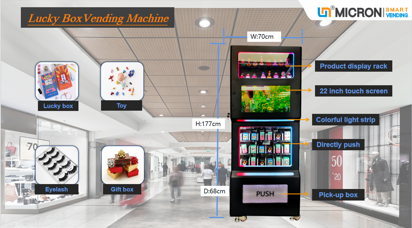 Blind Box Vending Machine , 21.5 Inch Touch Screen With Mini Display ...