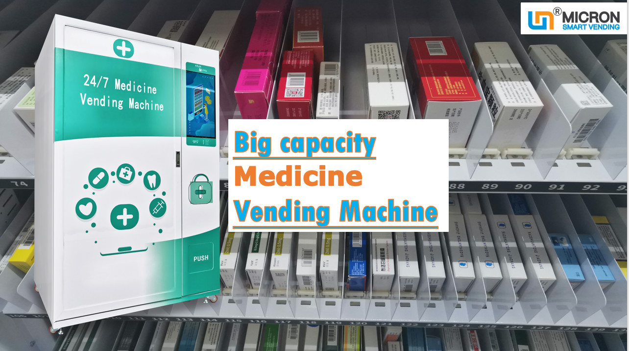 Large Capacity Custom Vending Machines For OTC Medicine 22 Inch Touch ...