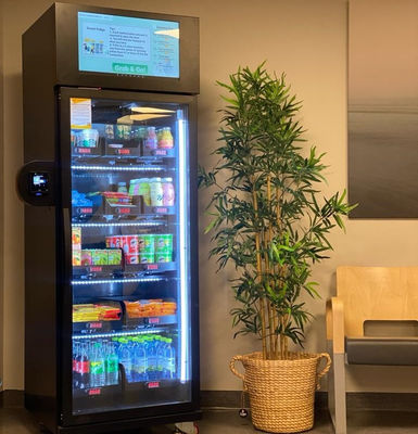 Big Capacity Touch Screen Snack Drink Smart Fridge Open Door Vending ...