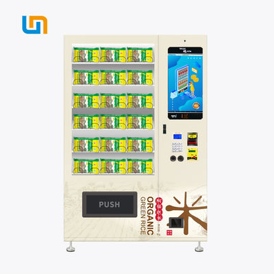 Bagged Rice Conveyor Vending Machine With LED Lighting Adjustable Height